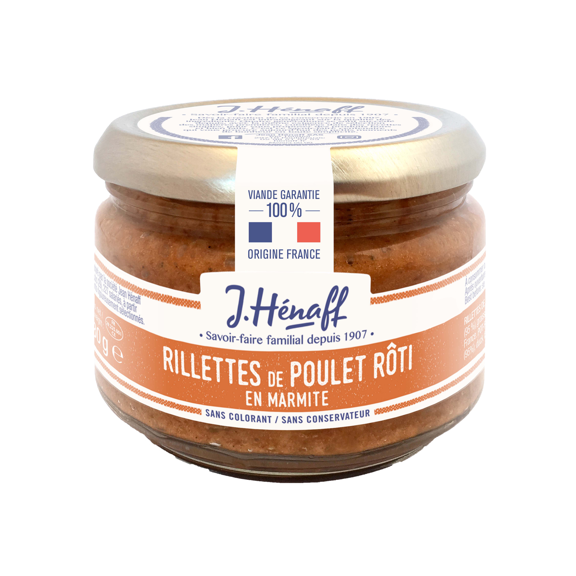Rillettes au poulet rôti en marmite | Hénaff